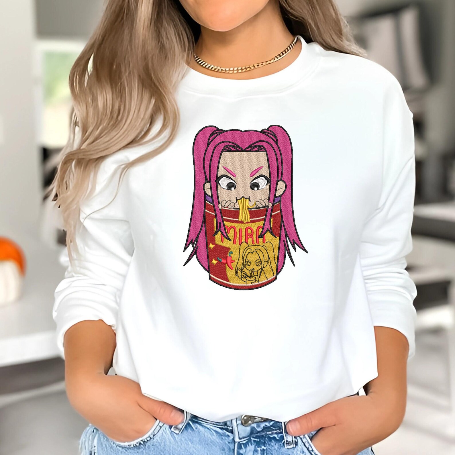 Kpop Idol Group Embroidery Designs, Kawaii Kpop Cup Noodles Embroidery ...