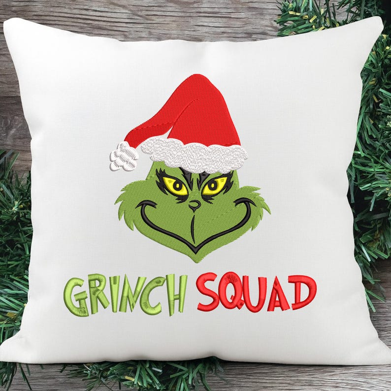 Christmas Grinch Embroidery Bundle, Grinch Squad Embroidery File, Funny ...