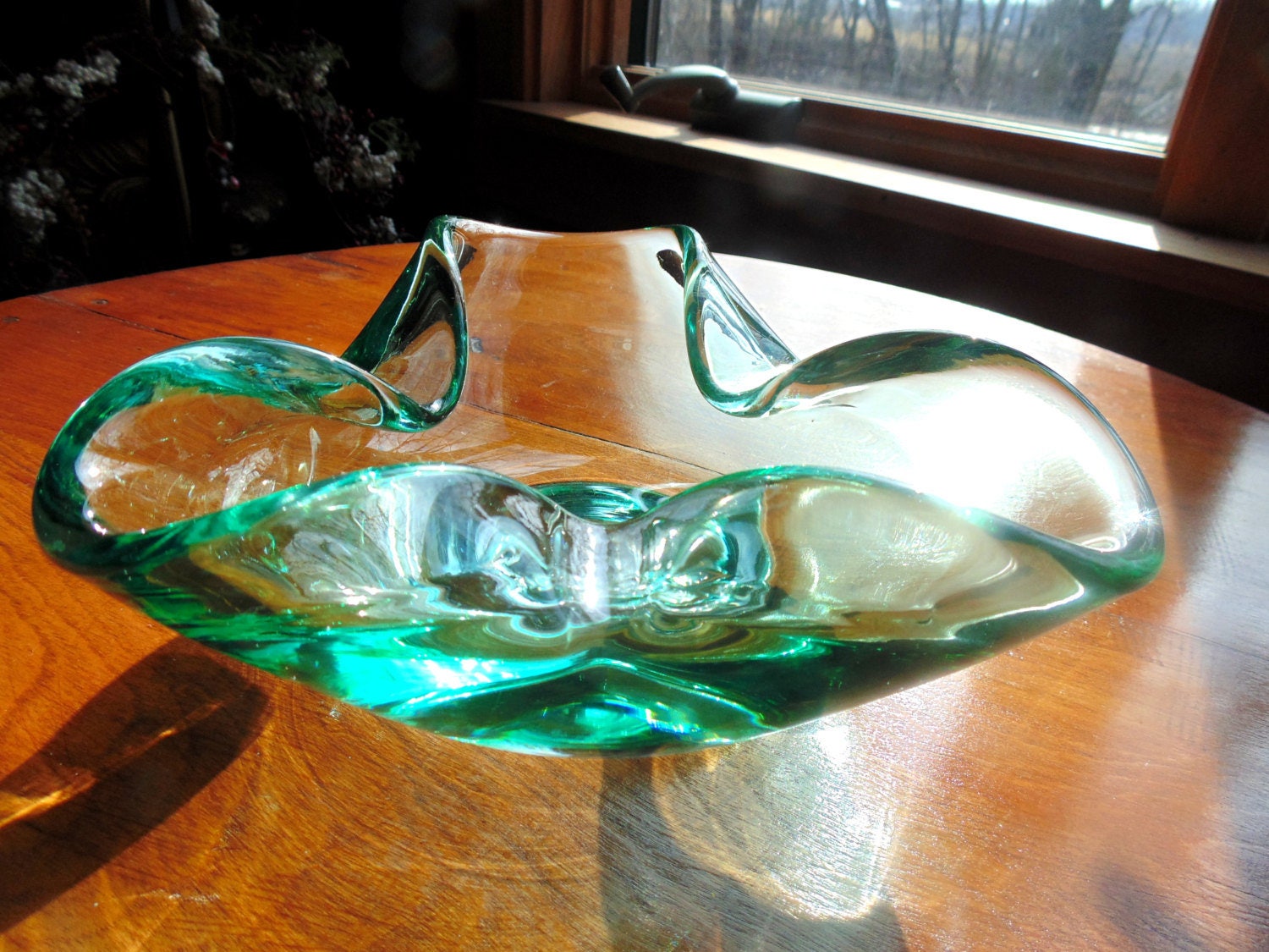 BLENKO Art Glass Signed Freeform Bowl Rare Color Vintage - Etsy