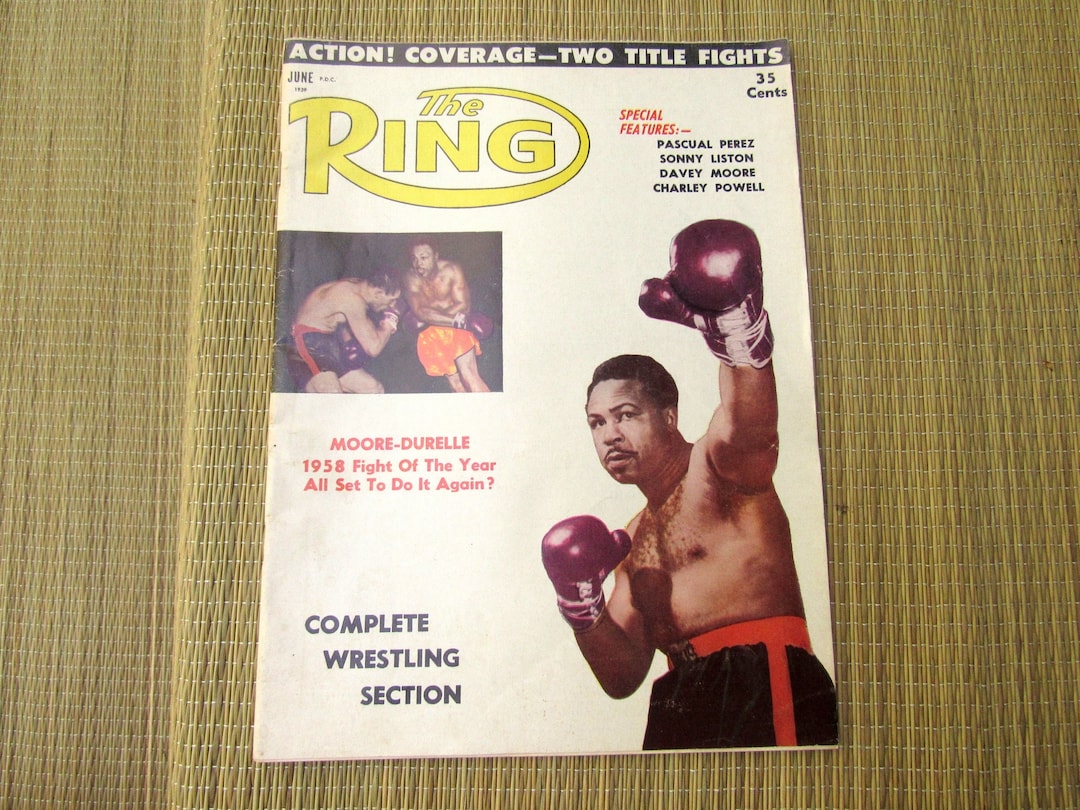 Vintage Sports Magazine, THE RING Boxing Magazine, Sonny Liston, Davey ...