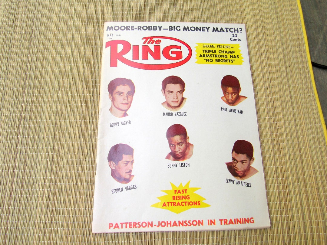 Vintage Sports Magazine, THE RING Boxing Magazine, Denny Moyer, Paul ...