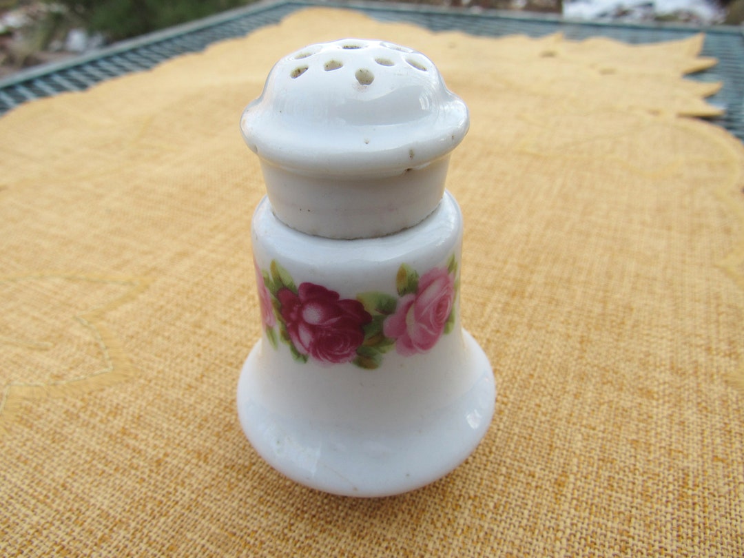 Rare Antique Shaker, Porcelain Screw Cap, Made in Germany, Pink Roses ...