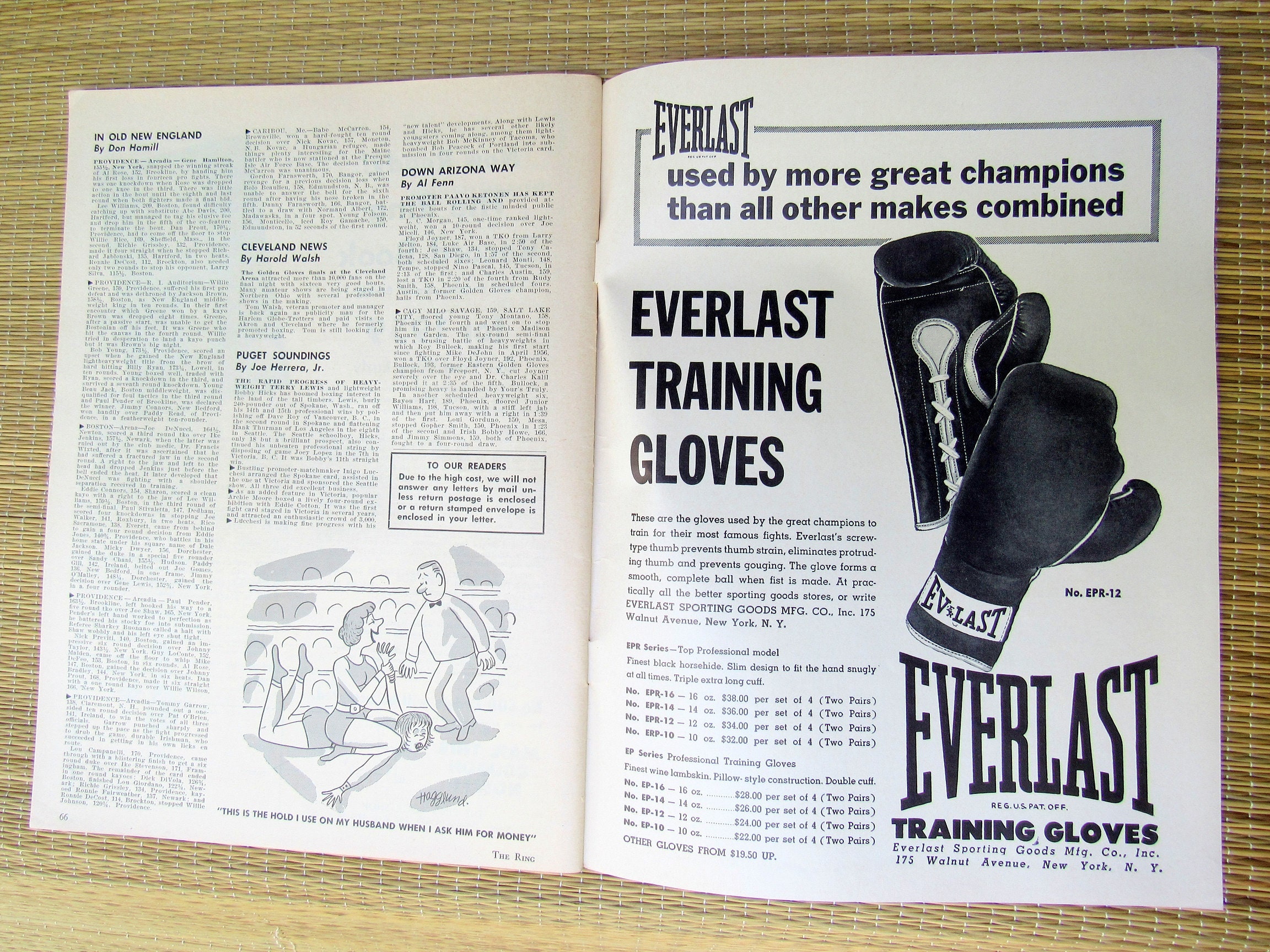 Vintage Sports Magazine, THE RING Boxing Magazine, Denny Moyer, Paul ...