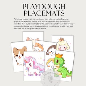 Printable Playdough Placemats for Kids Creative Fine Motor Activity ...