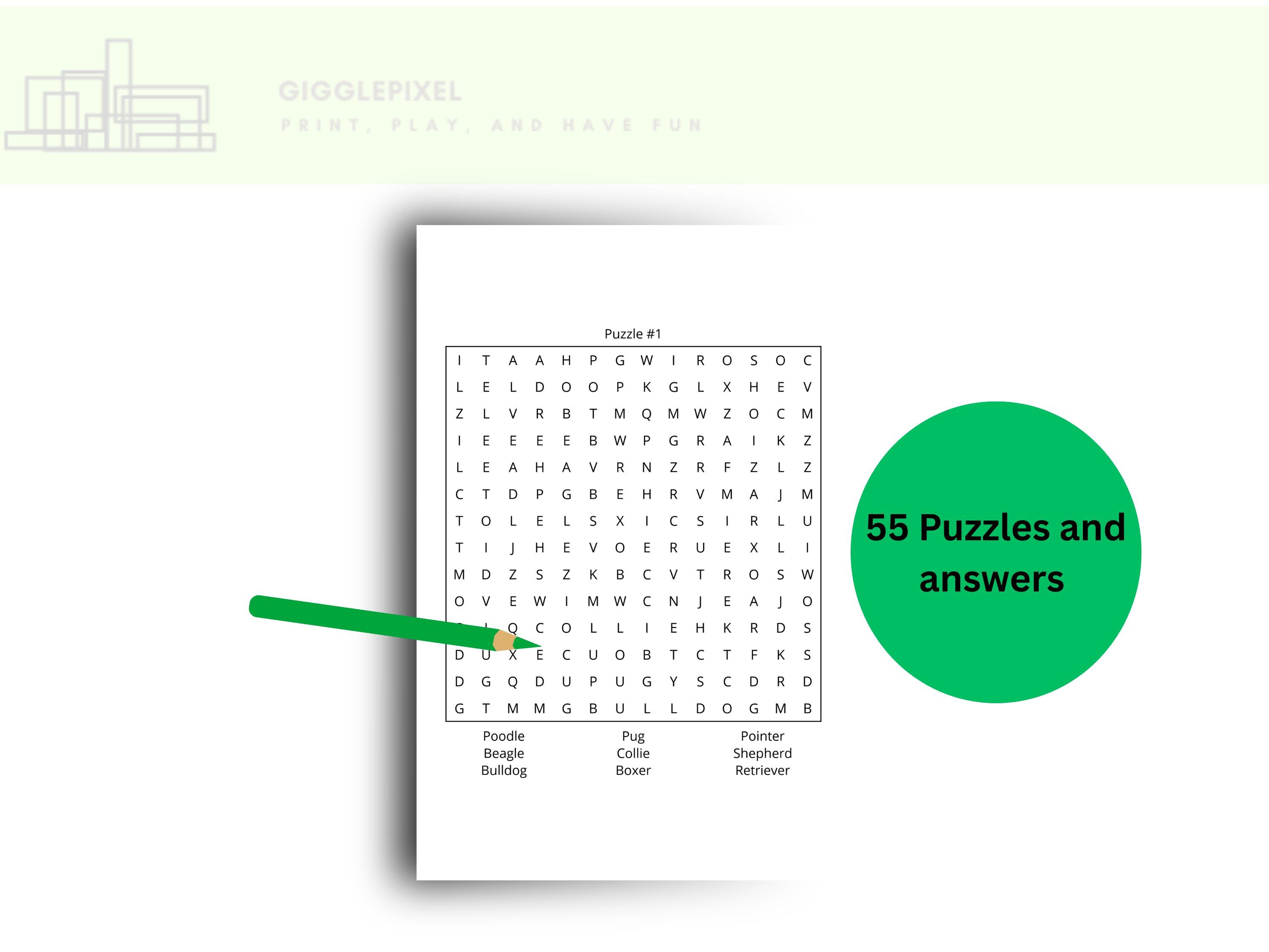 Over 150 Pet Word Search Puzzle Bundles - Printable PDF - Etsy