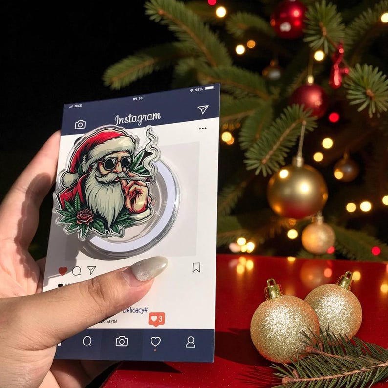 Retro Santa Phone Grip – Christmas - Etsy