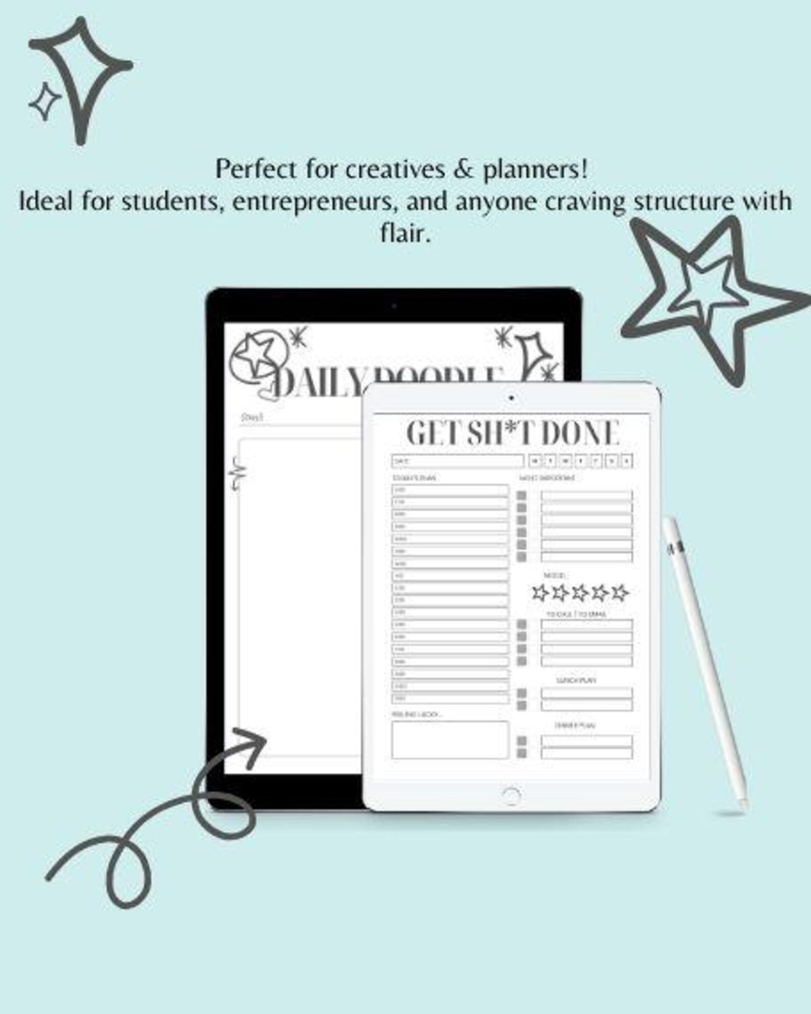 Weekly Digital Planner Printable | Bright & Bold Organizer Bundle ...