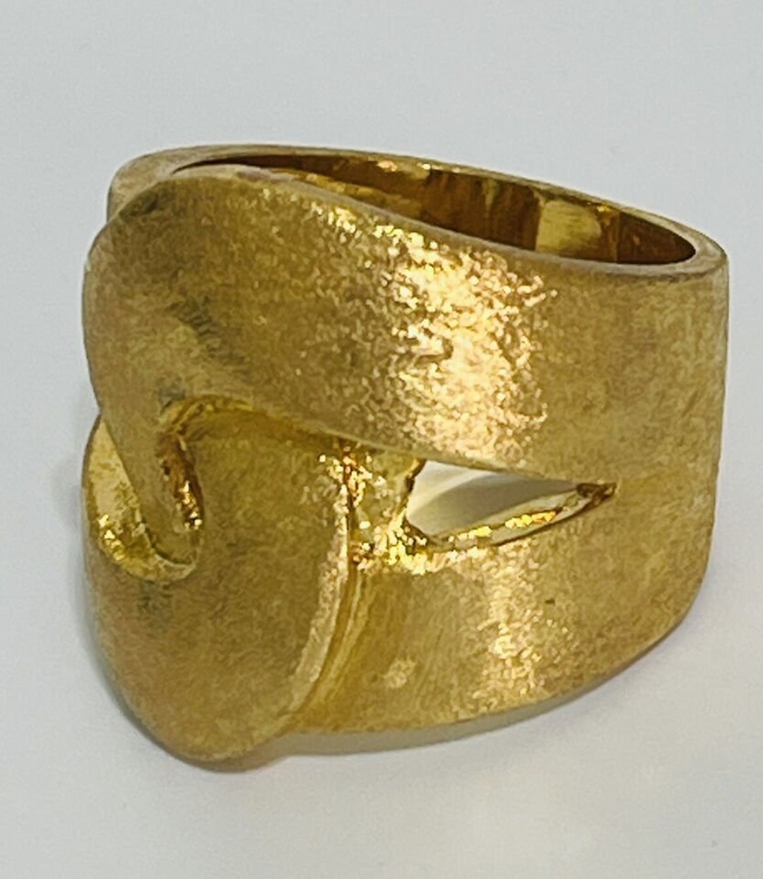 Vintage PD Ring Premier Designs Gold Tone Swirling Women Size 8.75 ...