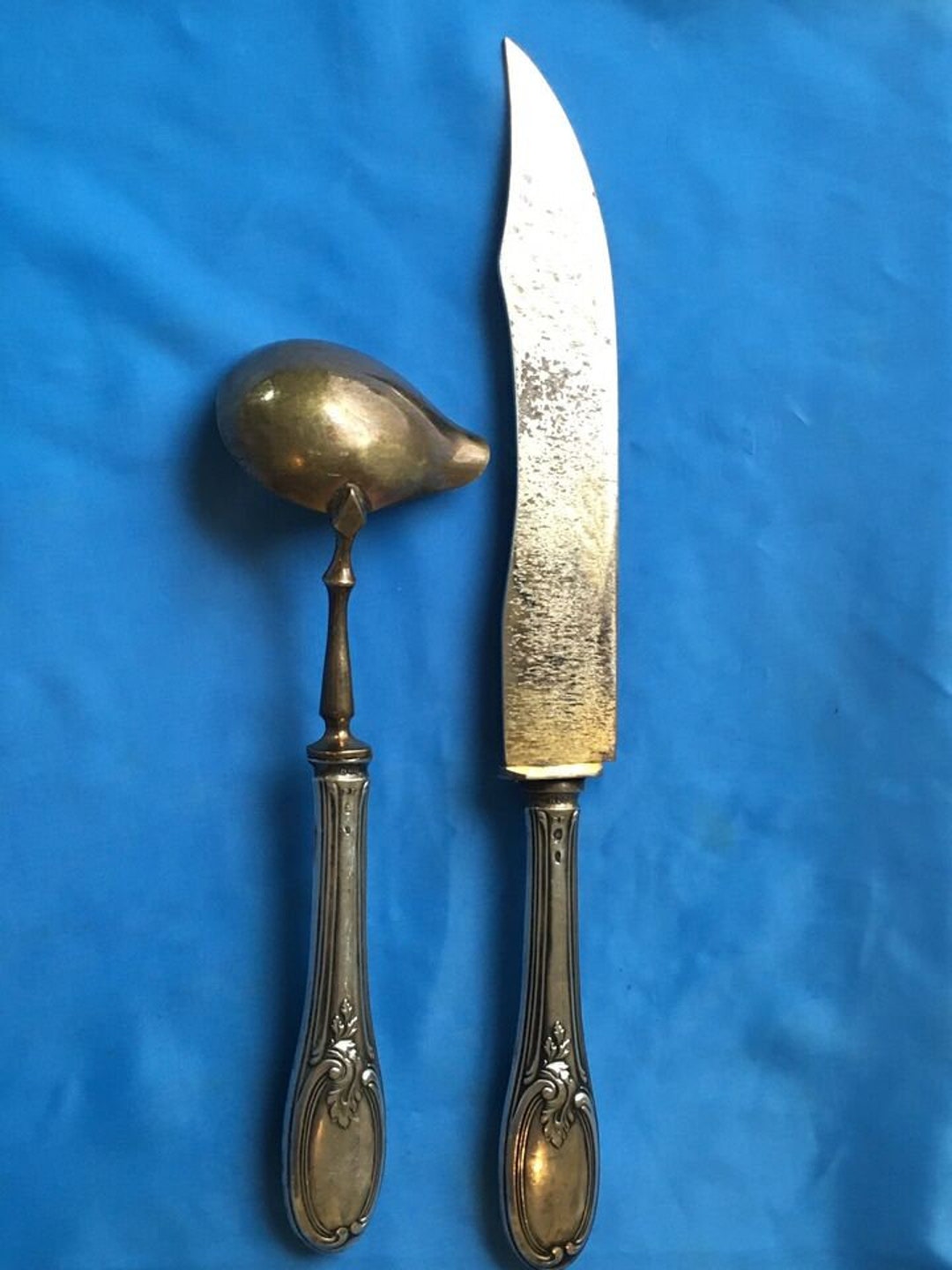 WW2 1920 40's Vintage Solingen Germany 800 Silver Serving Knife & Spoon ...