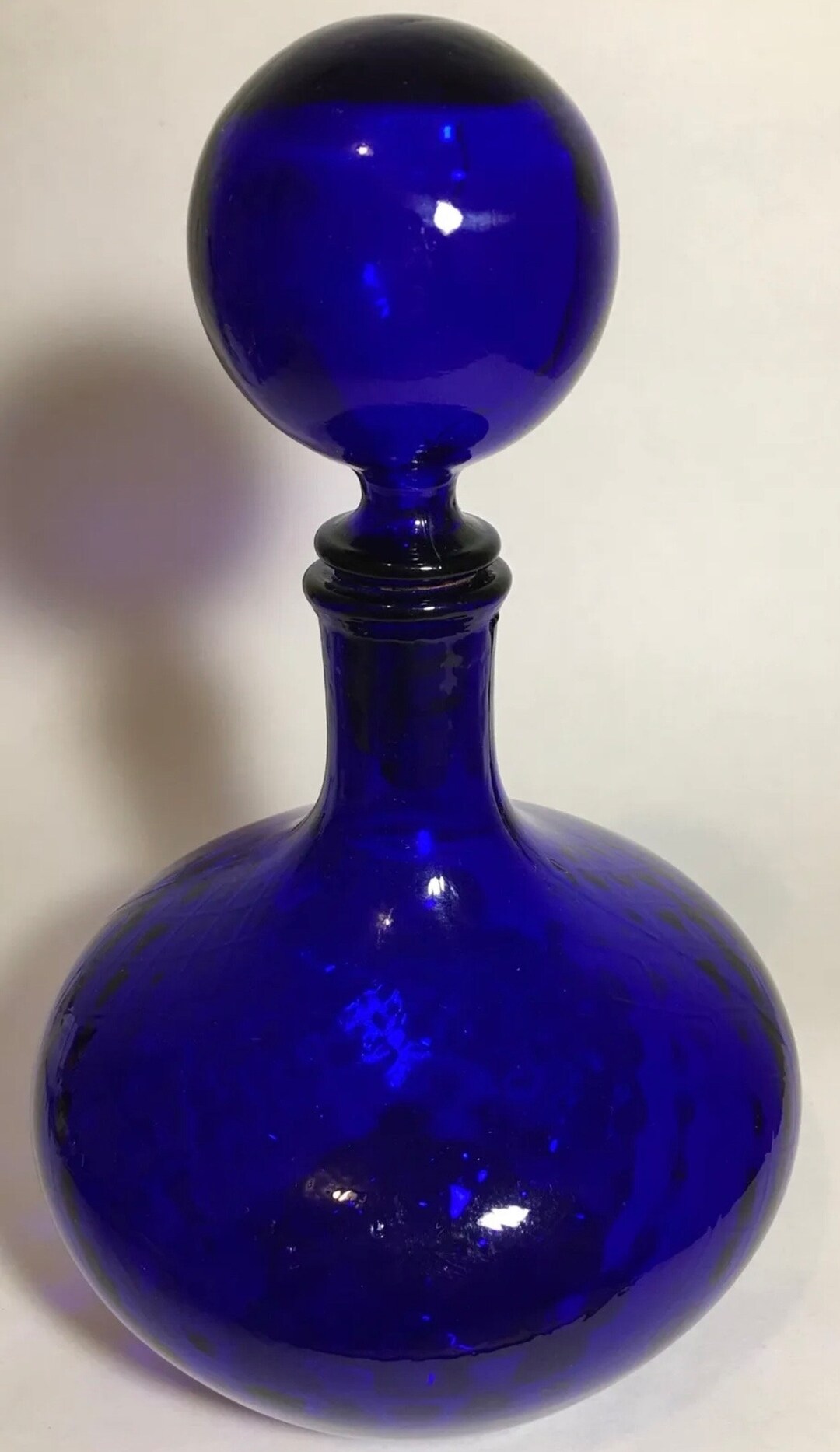 Rare Vintage Handblown Dark Purple Glass Bottle Artisan Marked K.R ...
