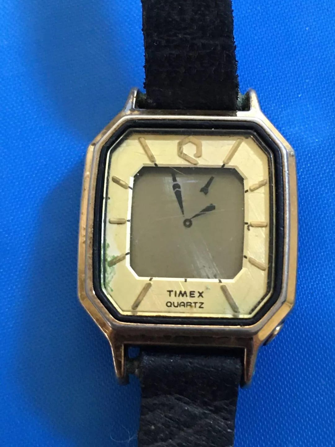 Vintage Timex Quartz Digital Analog Dial Watch T Cell Leather Band ...