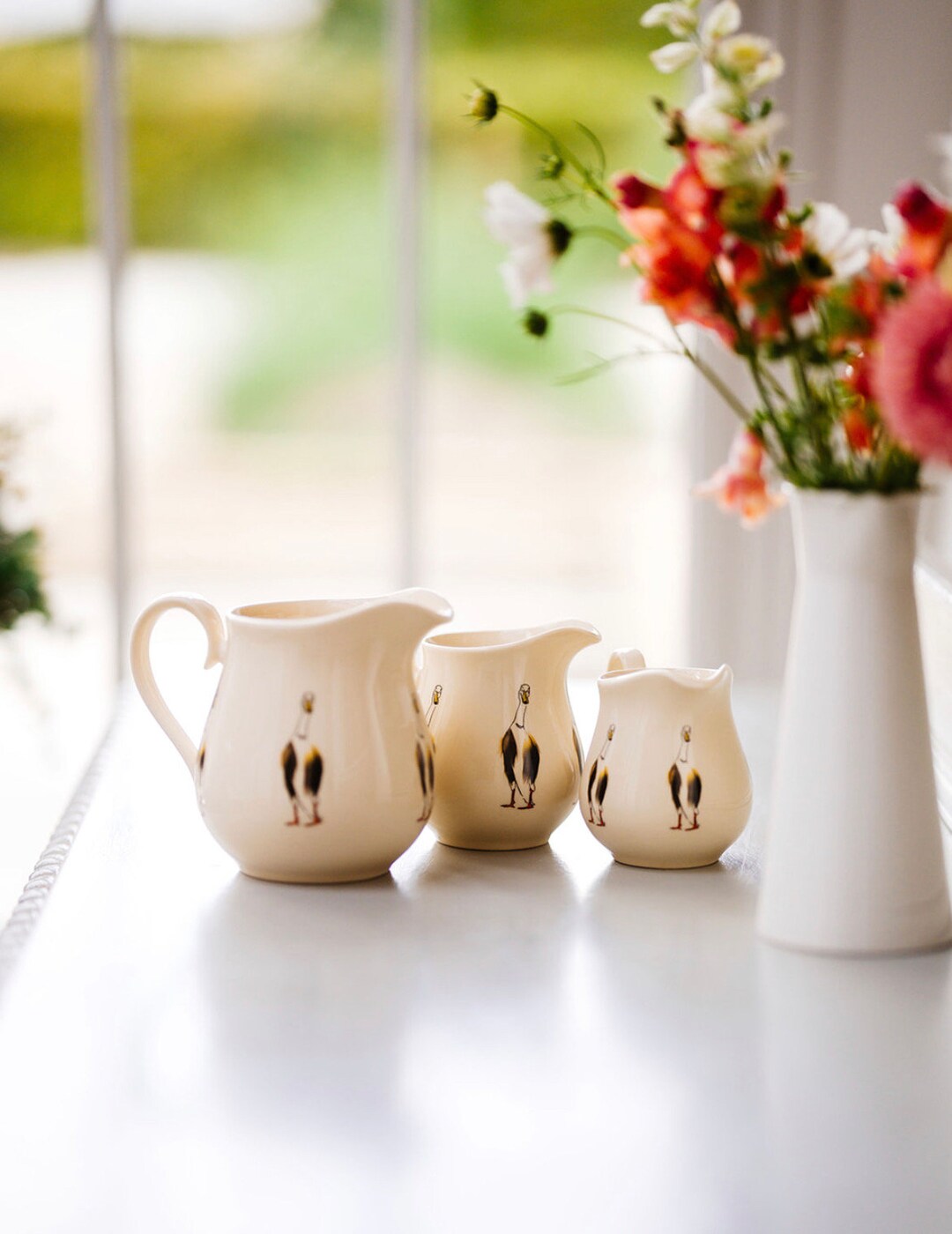 Runner Duck Jugs in Creamware Handmade on Stoke on Trent by Cluck Cluck ...