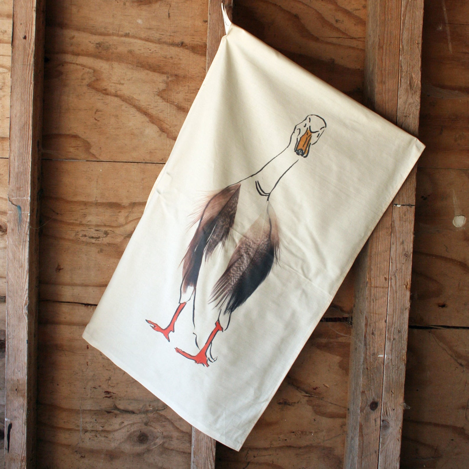 Runner Duck Tea Towel 100 % Cotton Made in England From Cluck Cluck - Etsy