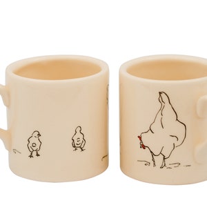 Espresso Cup With Hens and Chicks Design From Cluck Cluck - Etsy