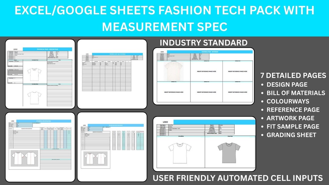 Essential Fashion Spec and Tech Pack – Editable Garment Templates for ...