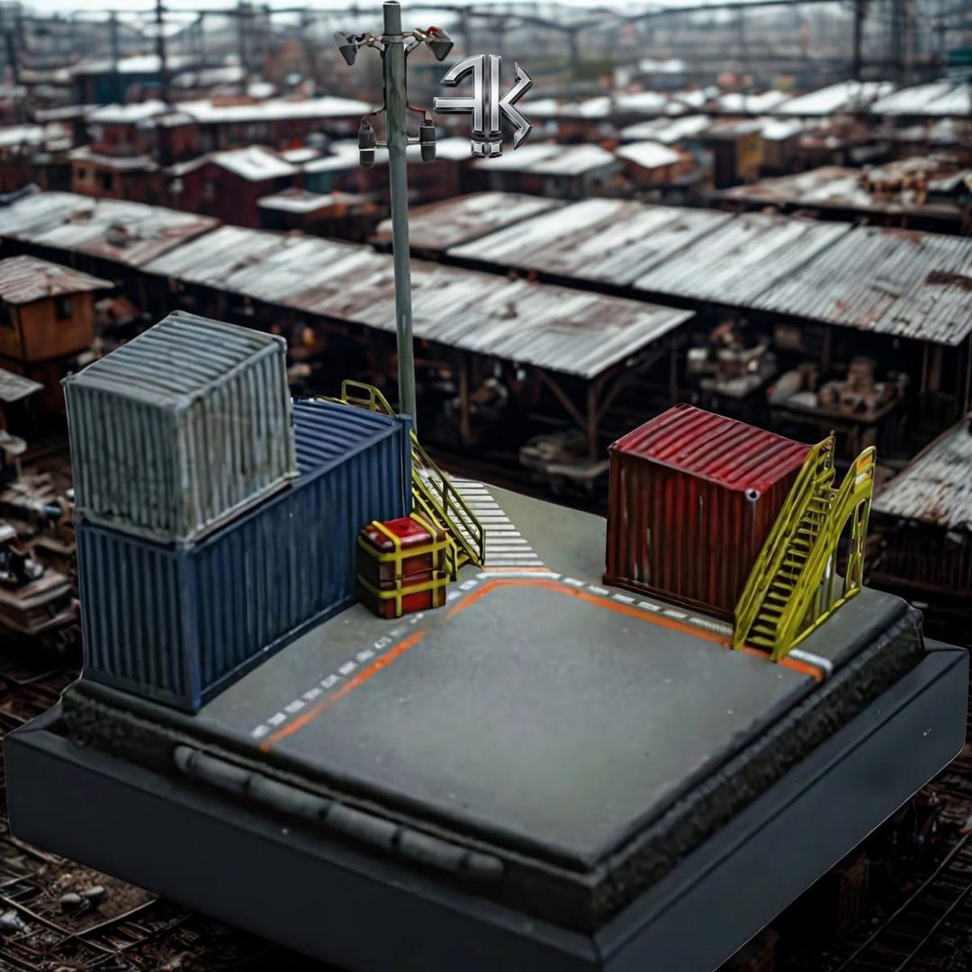 F.K. FIGURE Diorama – “warehouse” | Resin Industrial Miniature Scene ...