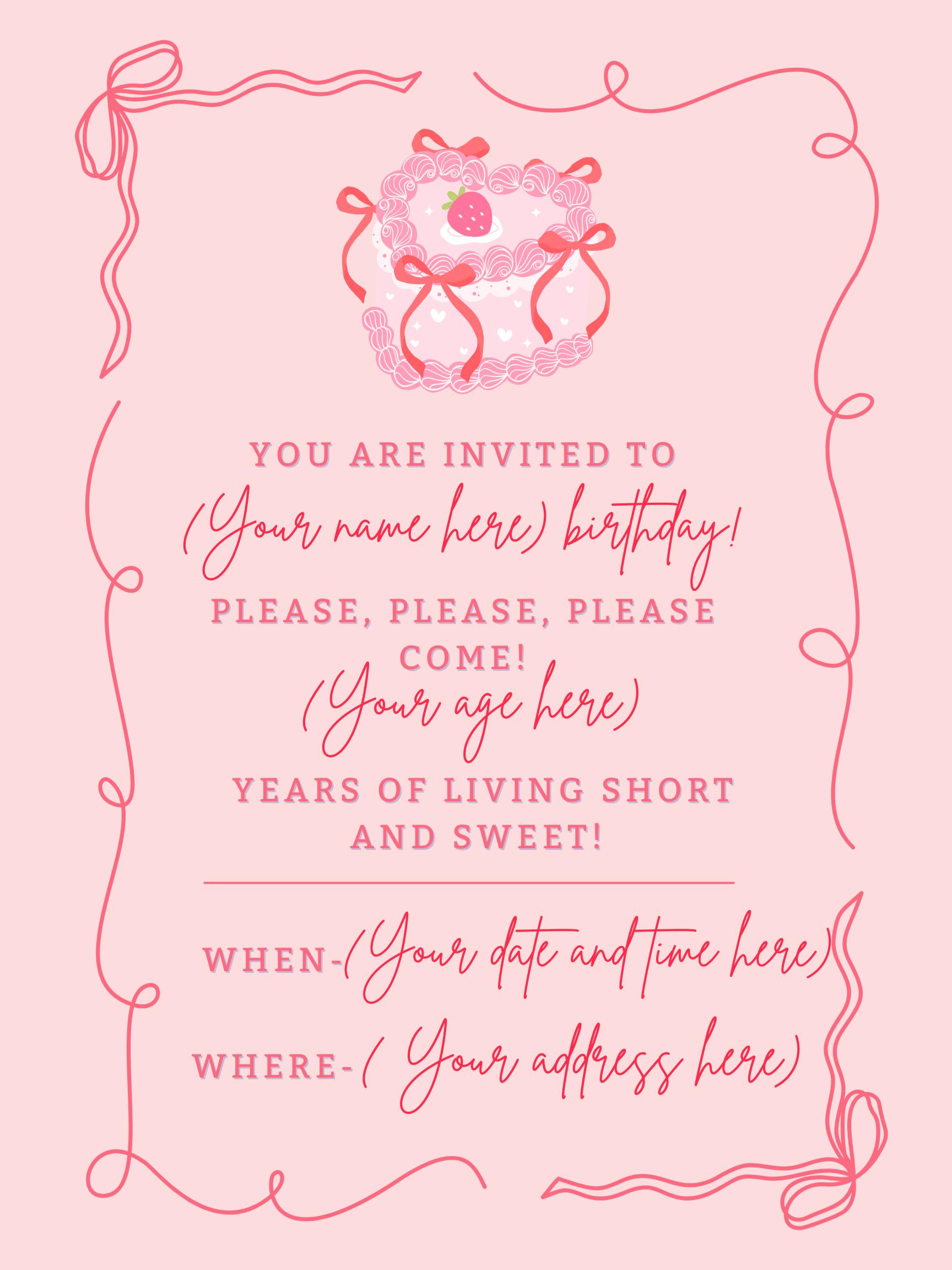 Sabrina Carpenter Birthday Invitation - Etsy