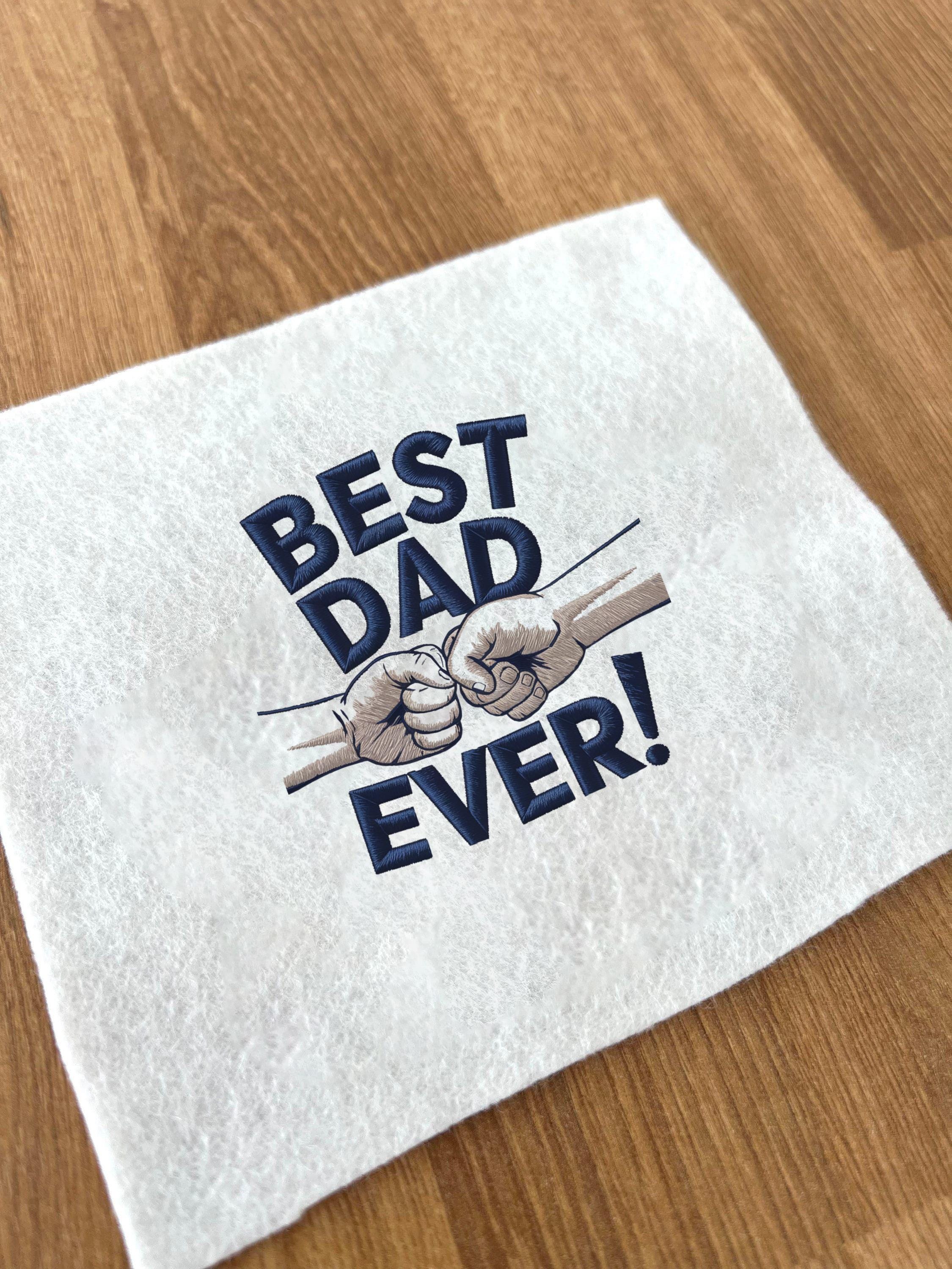 Dad Fist Bump Embroidery File Father and Child Stitch Design for ...