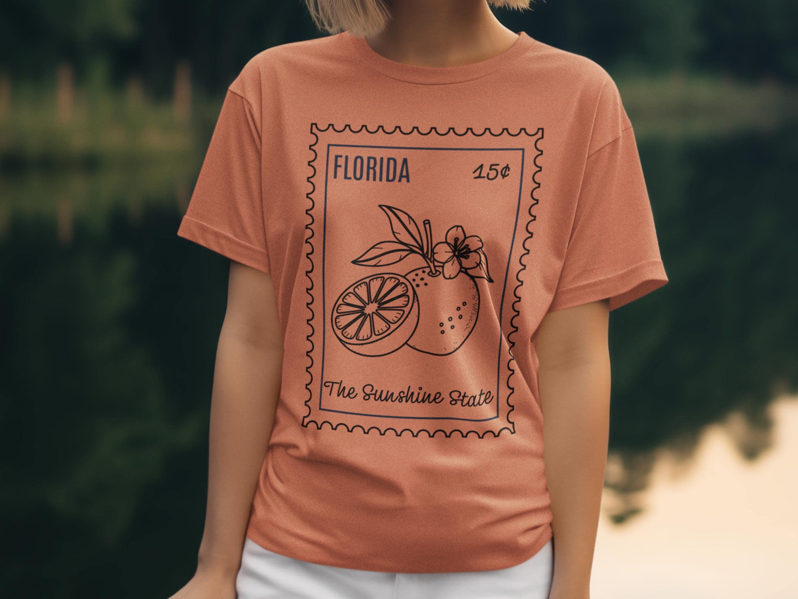 Vintage Florida Postage Stamp T-shirt - the Sunshine State, Color ...