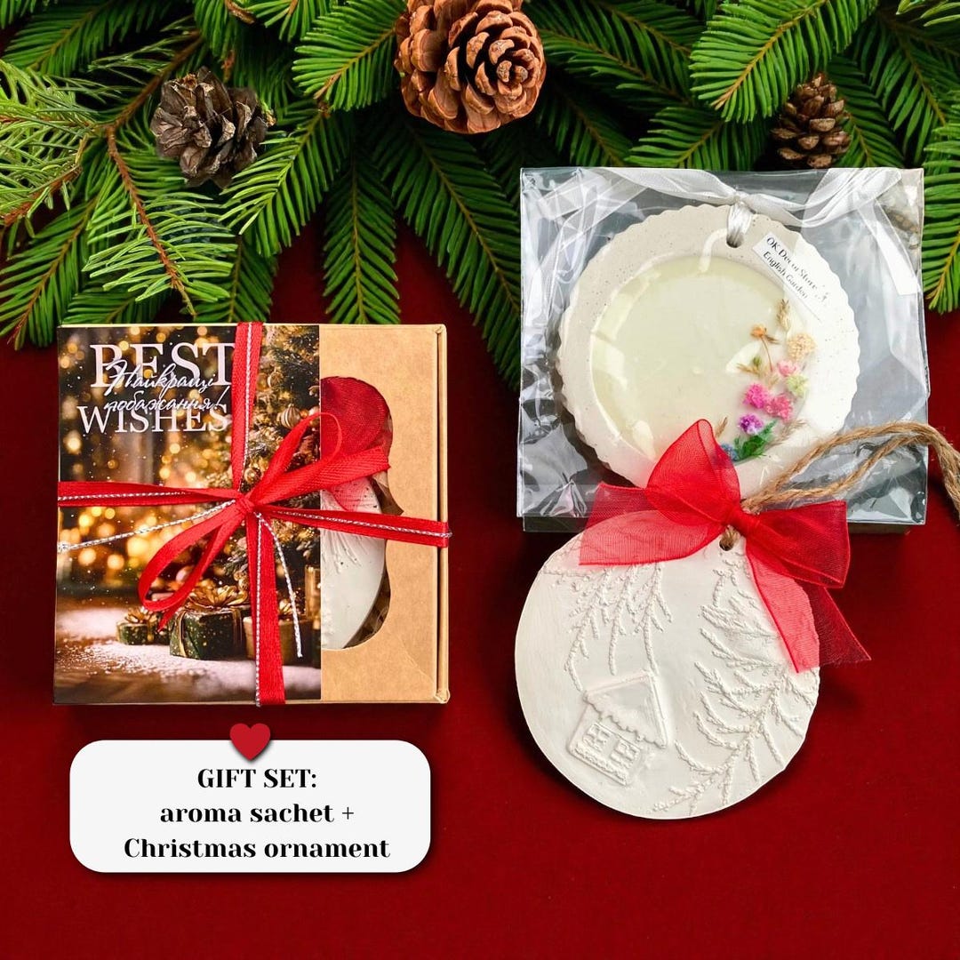 Small Fragrance Gift Set – Wax Sachet & Gypsum Ornament - Etsy
