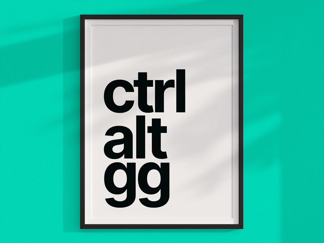 GG Poster | Good Game Gamer Art | Minimalist Esports Print - Etsy