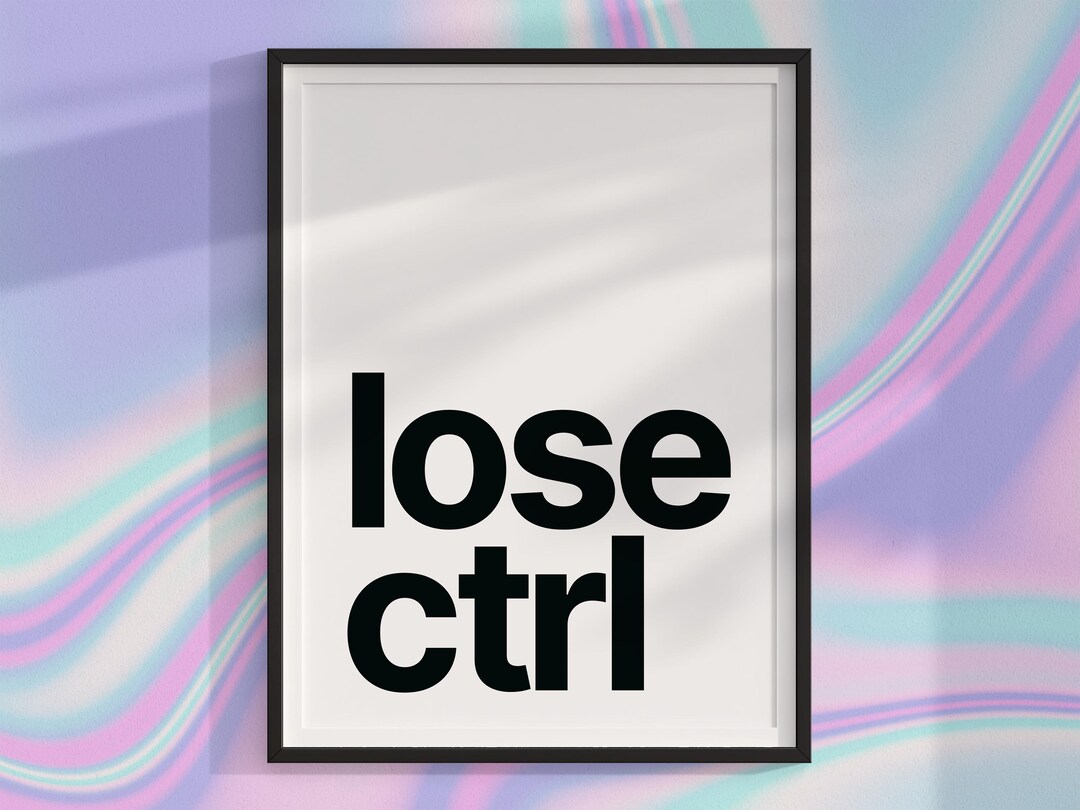 LOSE-CTRL | Funny Student Wall Poster | Geek Chic Dorm Room Decor - Etsy