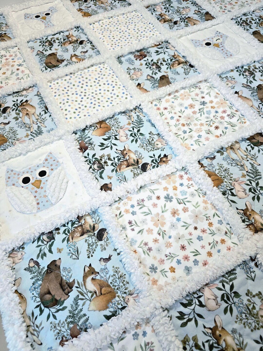 Owl Baby Rag Quilt Pattern - Little Hoot | Digital PDF Download | Owl ...