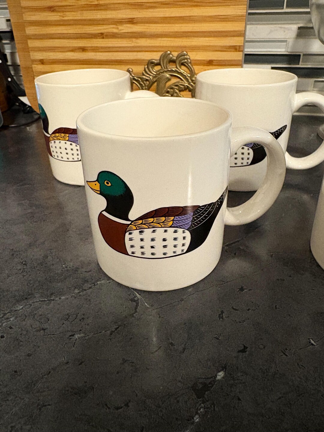 Vintage Mallard Duck Mugs - Etsy