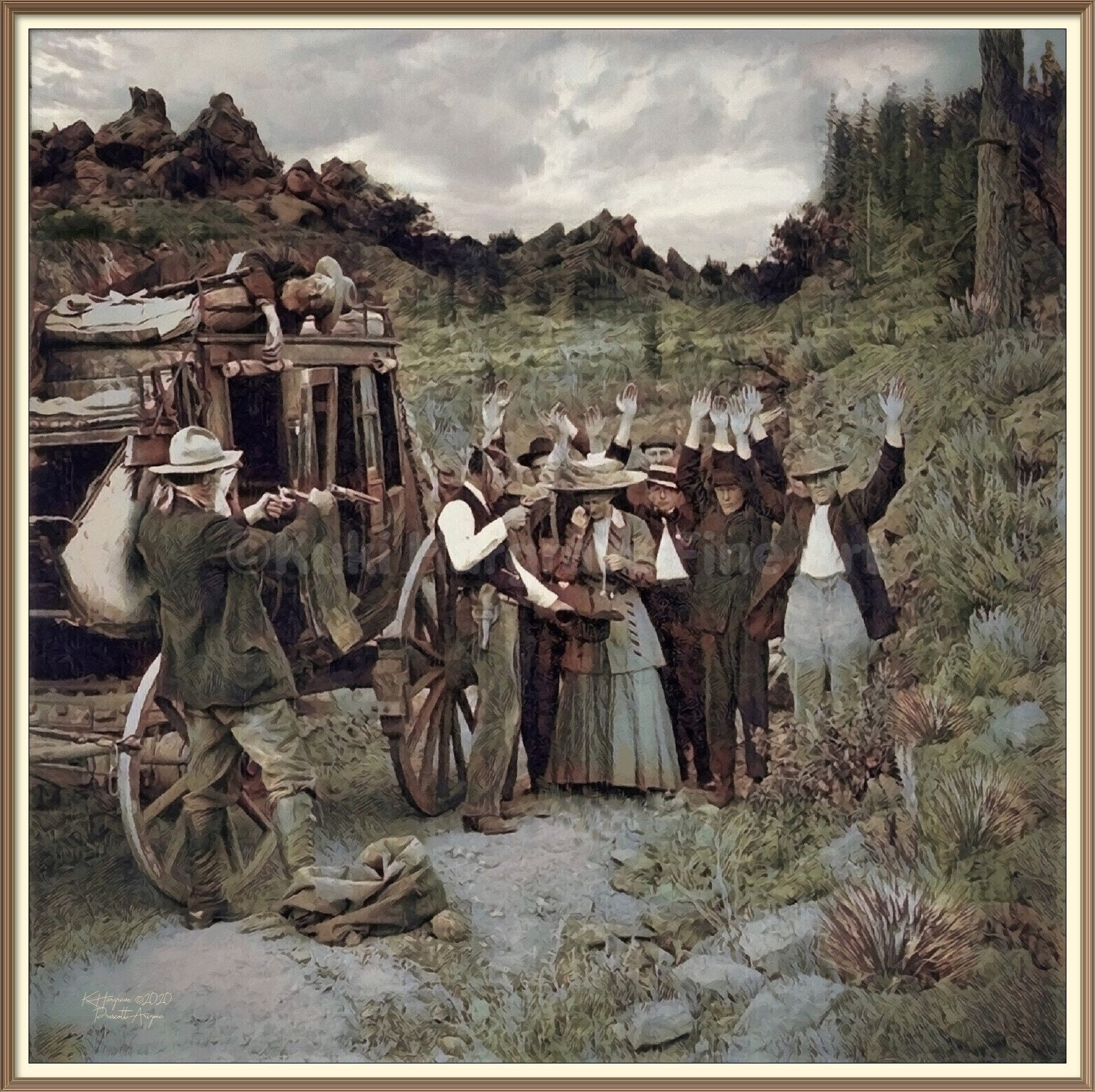 Stage Coach Robbery Old Wild West Highwaymen Collectible | Etsy