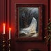 Ghost Art Print White Lady Halloween Wraith in Moonlight Castle SIGNED ...