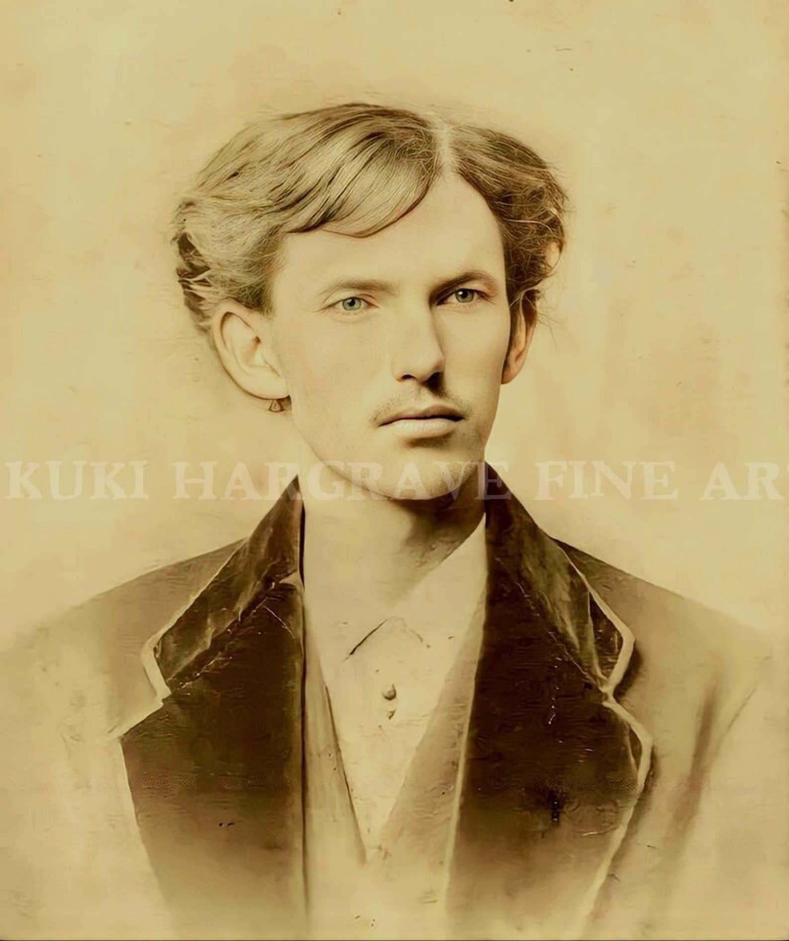 Doc Holliday Portrait Actual Historical Photograph Restored Antique Old ...
