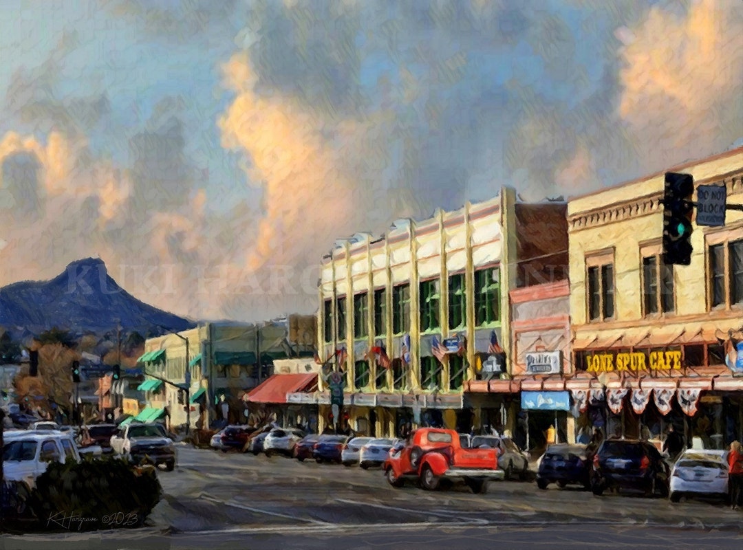 Vintage Wall Decor Downtown Prescott AZ Gurley Street Chevy Truck Thumb ...