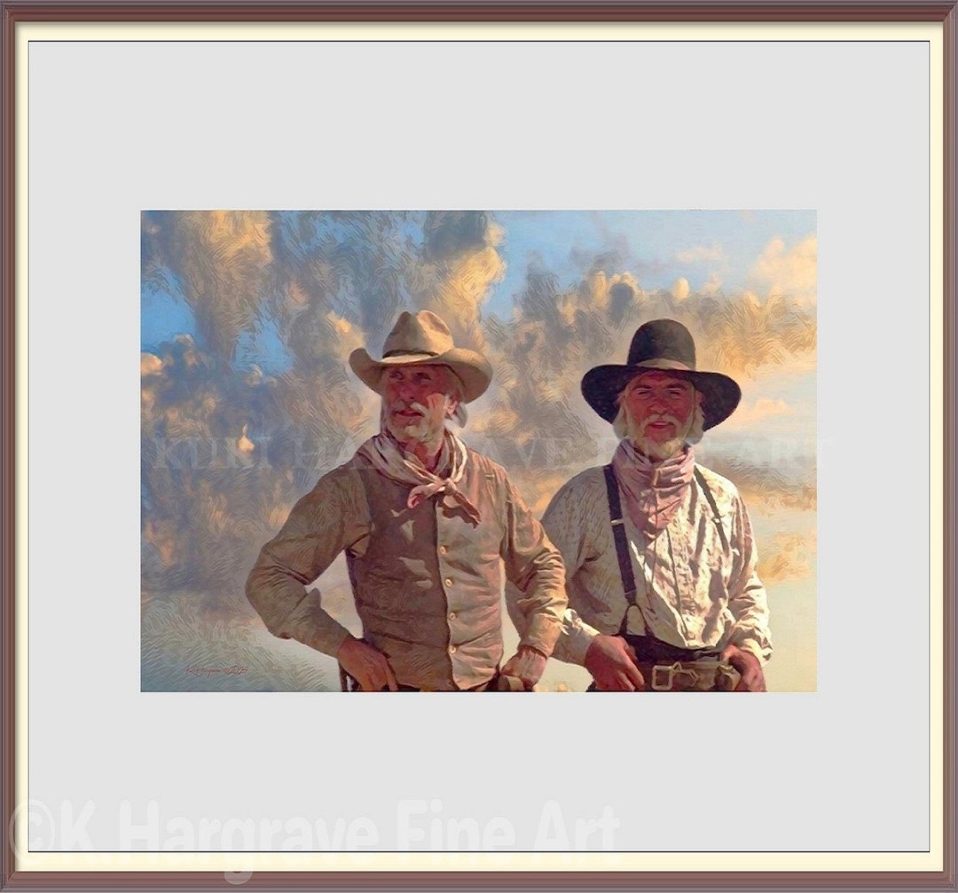 Lonesome Dove Art Print: Woodrow and Gus Portrait, Signed Western Decor ...