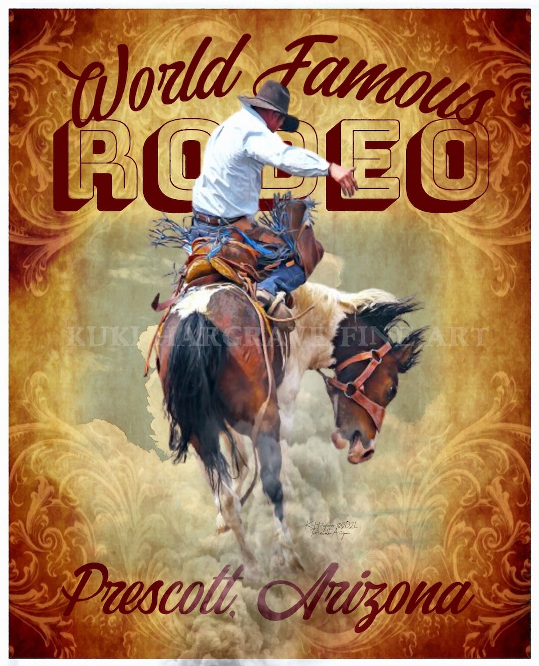 Wall Decor PRESCOTT AZ Frontier Days World's Oldest Rodeo Wall Décor ...