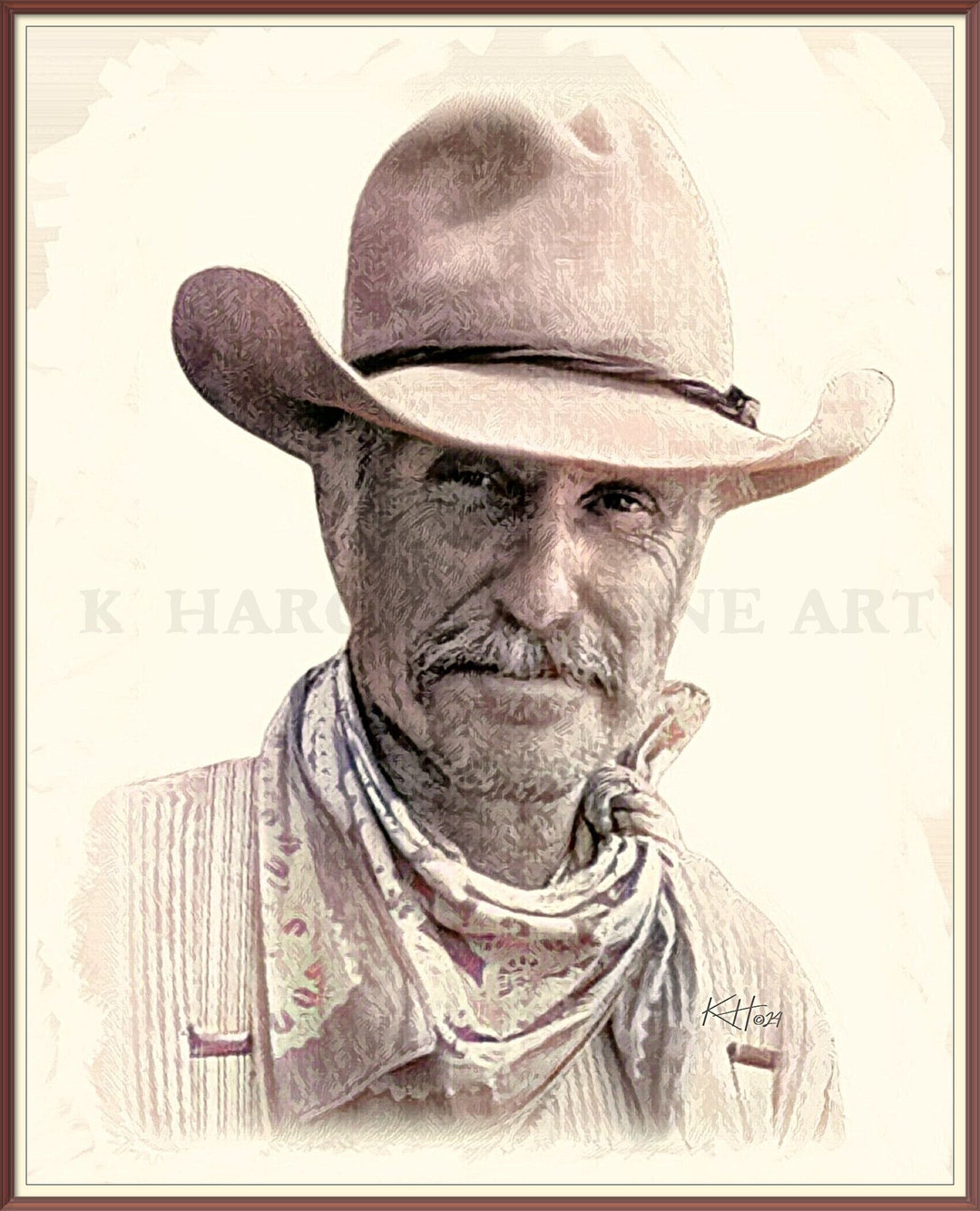 Lonesome Dove Gus Print: Old West Portrait, Signed Art - Etsy