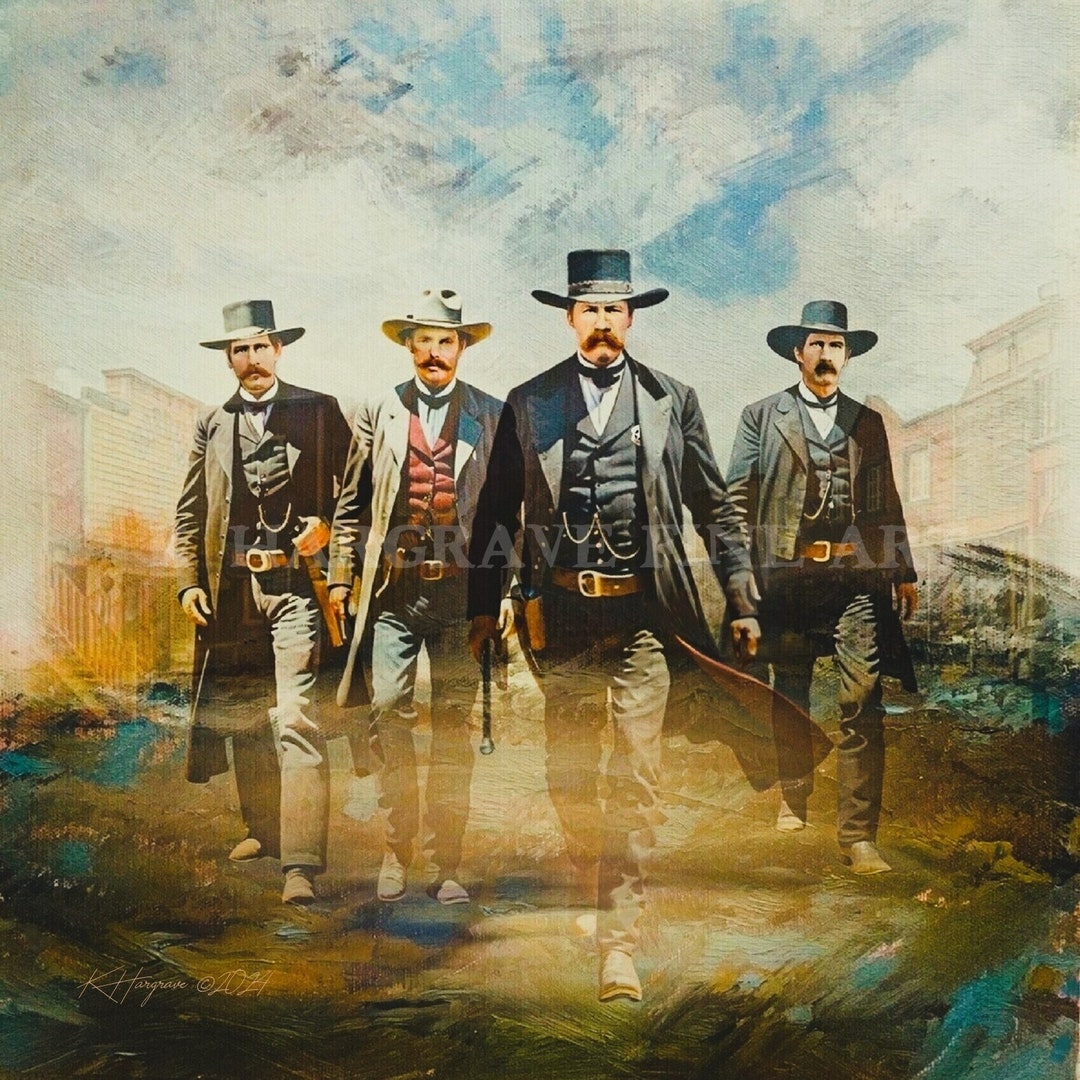 Wall Decor Doc Holliday and Earp Brothers Old Wild West Historic ...