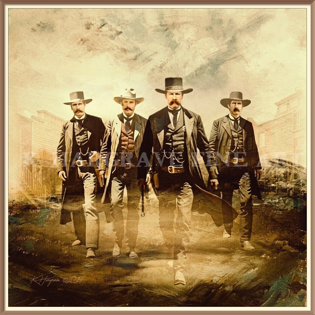 Wall Decor Doc Holliday and Earp Brothers Old Wild West Historic ...