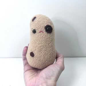 Sad Little Potato Plushie - Cute Pretend Food Toy - Kawaii Potato ...