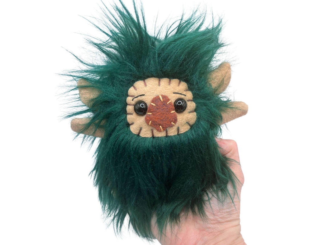 Handmade Plush Monster - Mini Goblin Collectible - Stuffed Animal ...