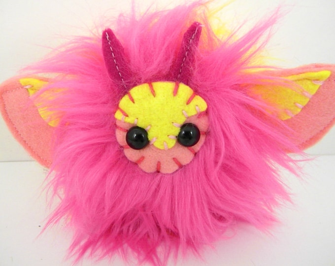 Handmade Plush Toy "rosy" Faux Fur Moth-little Lepidoptera Rosy Maple ...