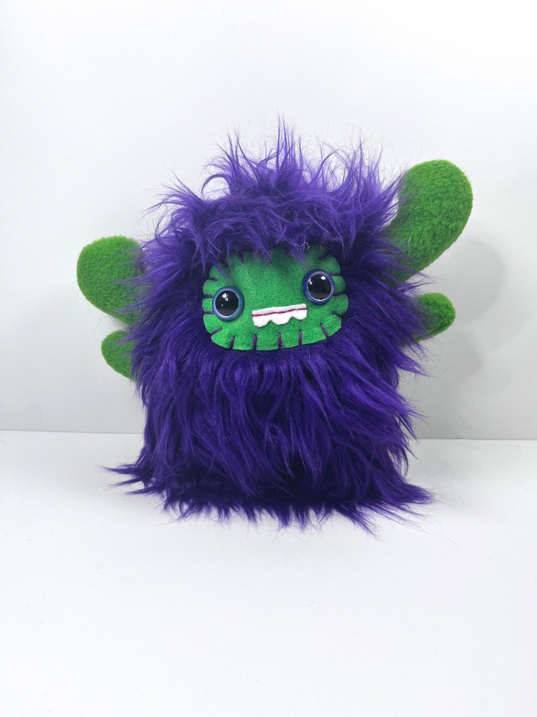 OOAK Handmade Monster Toy Creepy Cute Stuffed Animal Unique Gift Fluffy ...
