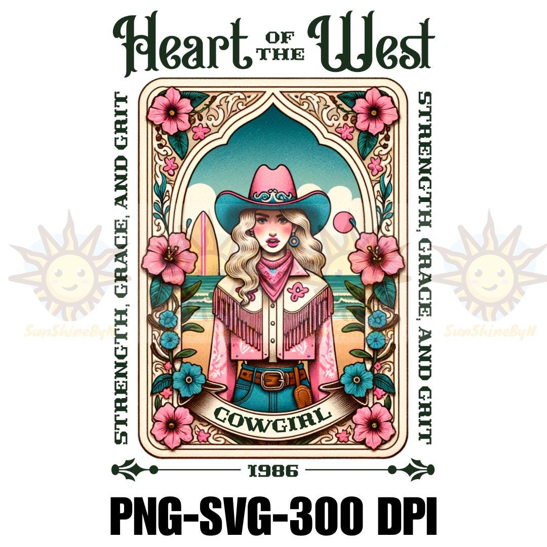 Heart of the West, Western Cowgirl ,vintage Cowboy, Western Graphic ...