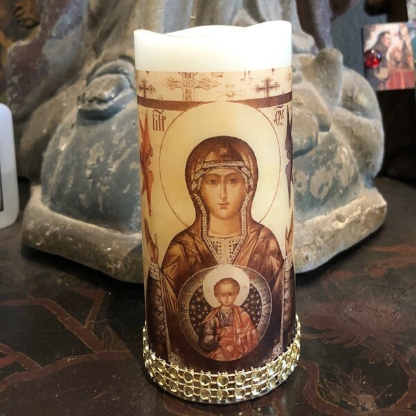 Flameless Orthodox Candle - Etsy