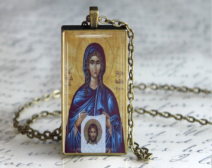 St Veronica Holy Face, Greek Orthodox Icon, Religious Glass Tile ...