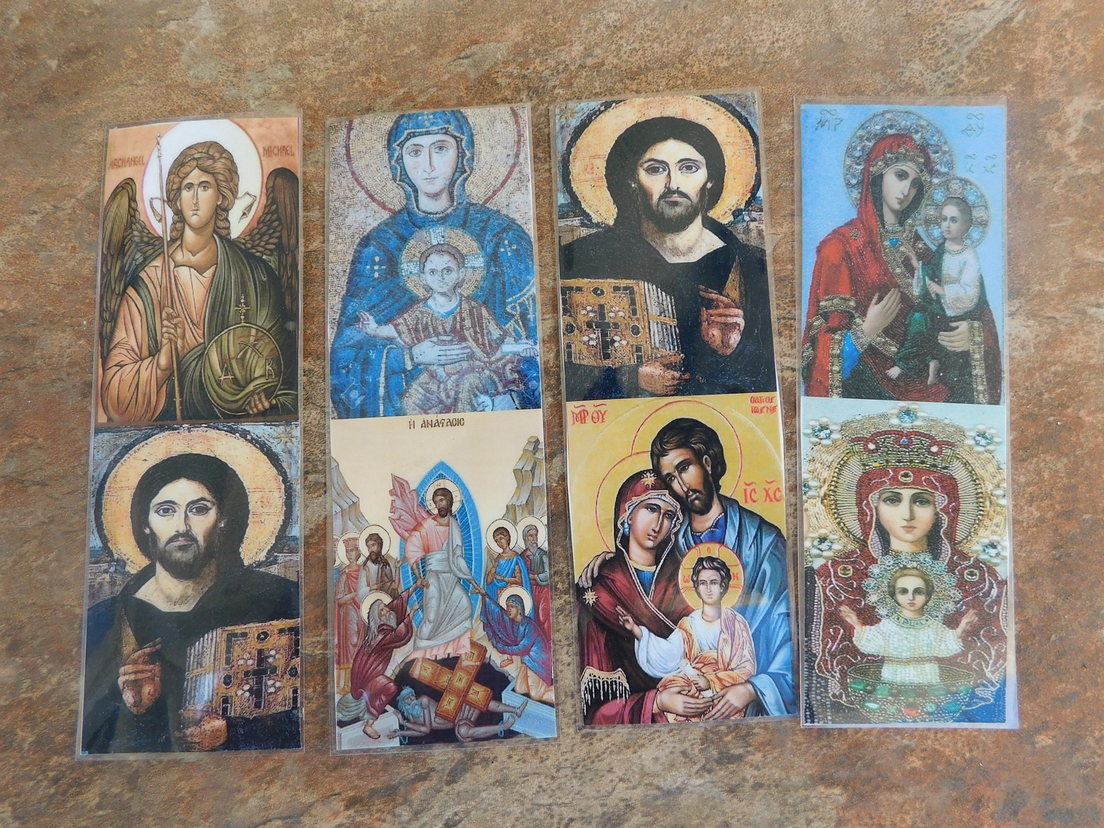 Religious Laminated Bookmarks Greek Orthodox Icon Bookmarks - Etsy