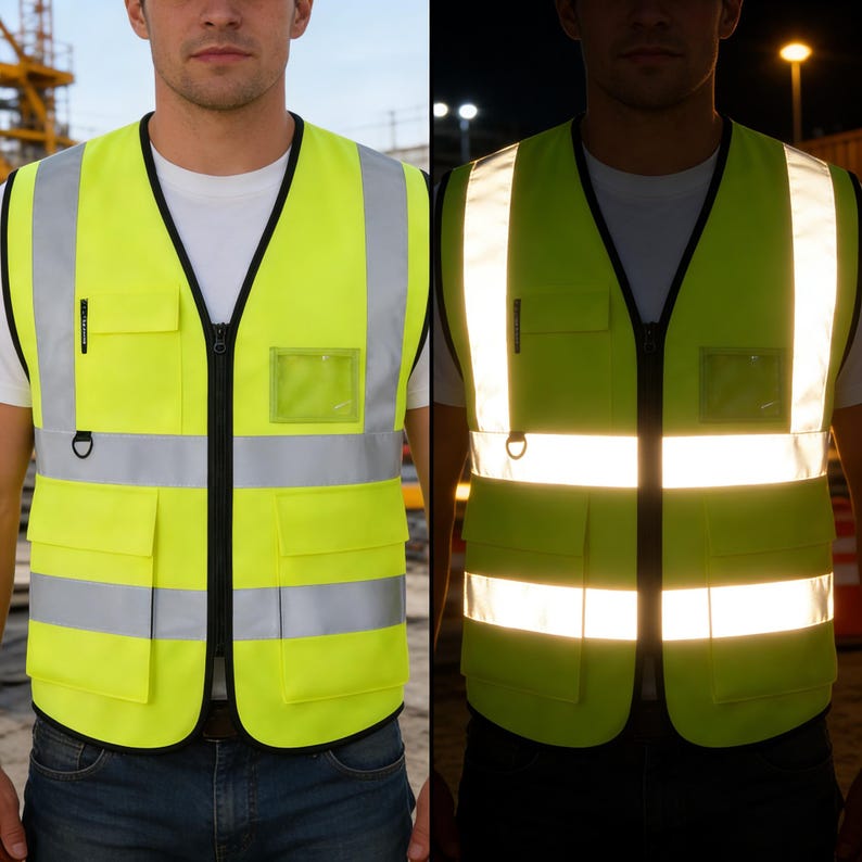 Custom Safety Reflective Vests, Personalized Printed Logo Name Text ...
