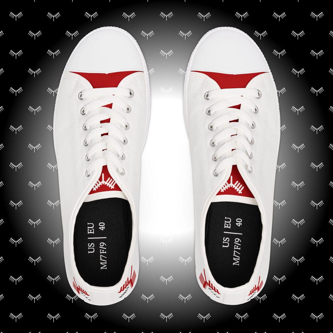 Red Bird Women Low Top Shoe | Birdbones Design Streetwear Sneakers - Etsy