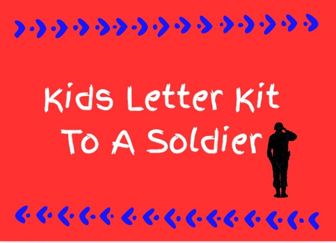 Kids Letters to A Soldier: Printable Military Stationery Set (PDF ...