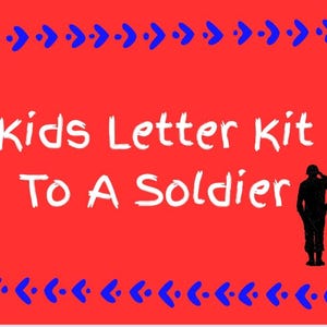Kids Letters to A Soldier: Printable Military Stationery Set (PDF ...