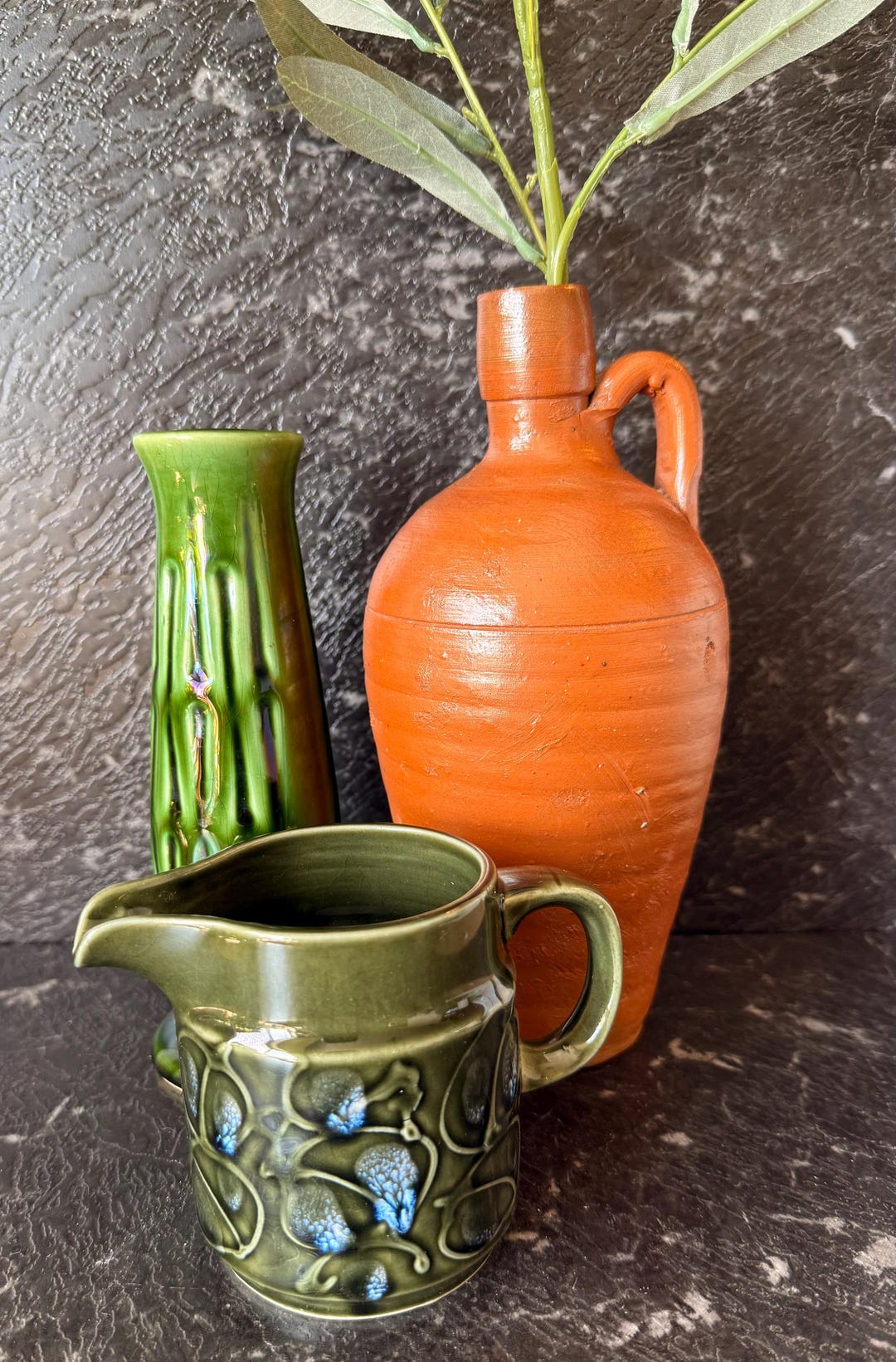 Vintage Brown Salt Glazed Stoneware Jug From Barcelos, Portugal ...